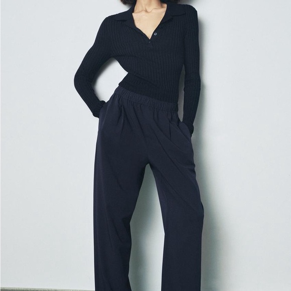 Zara | Pants & Jumpsuits | Contrast Drawstring Pants Zw Collection ...